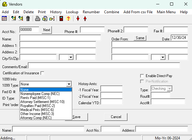 E-File 1099s: Prepare 1099 Type/Options and Form Alignment – i2m