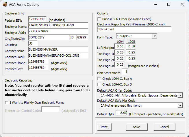 Print ACA Forms – i2m